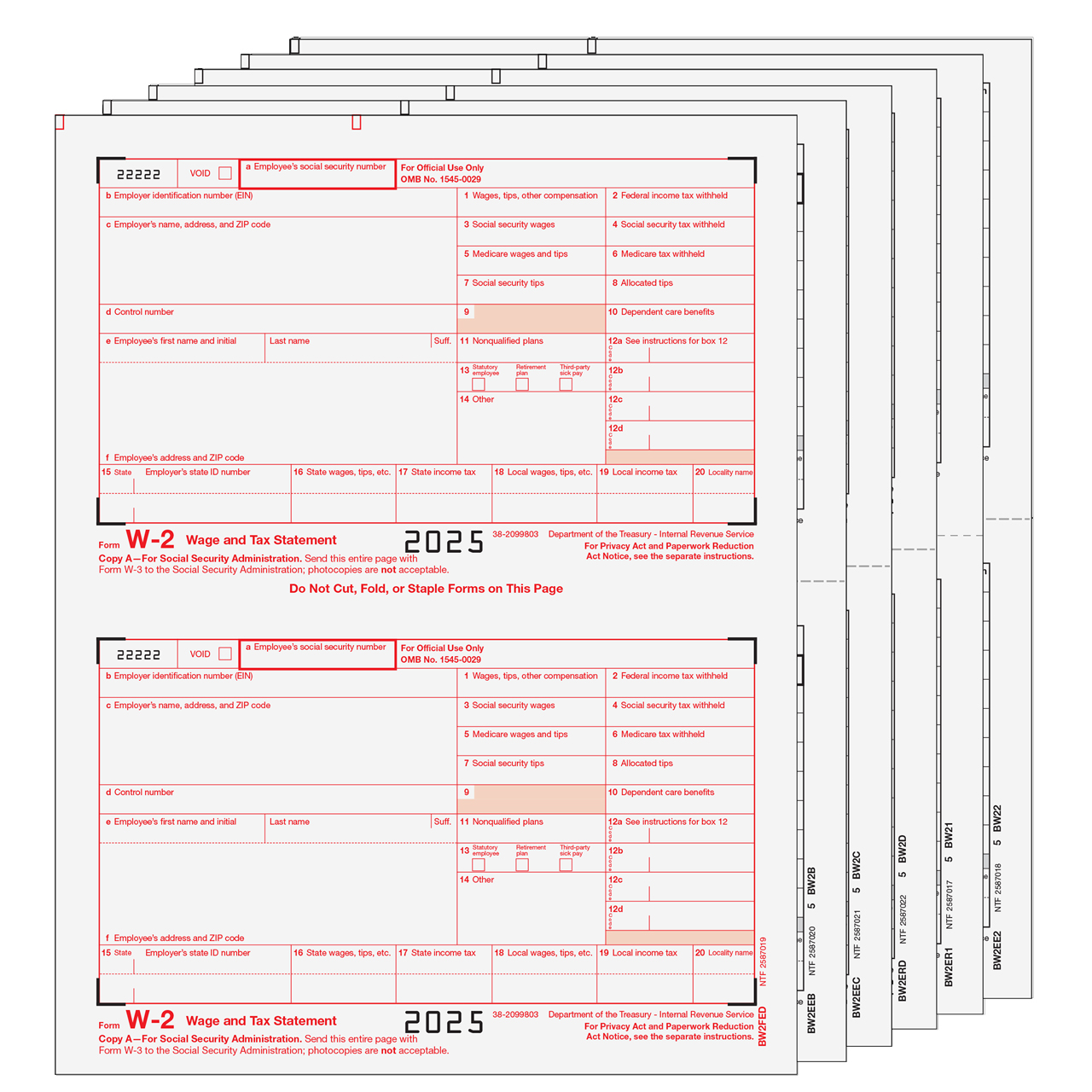 W2 Laser 6-Part set